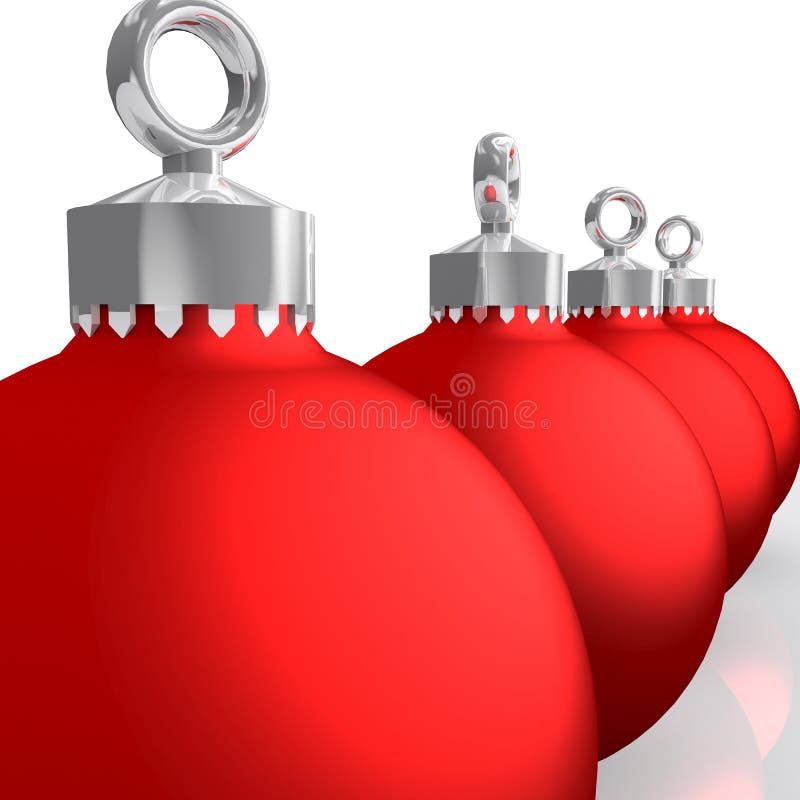 Red Baubles stock illustration. Illustration of xmas - 12117304