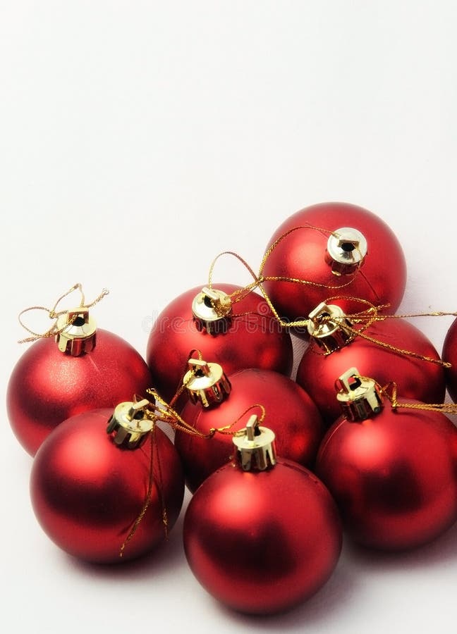 Red baubles stock image. Image of element, beauty, december - 21871851