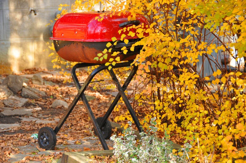 Red BBQ stock image. Image of autumn, landscape, colorful - 47059961