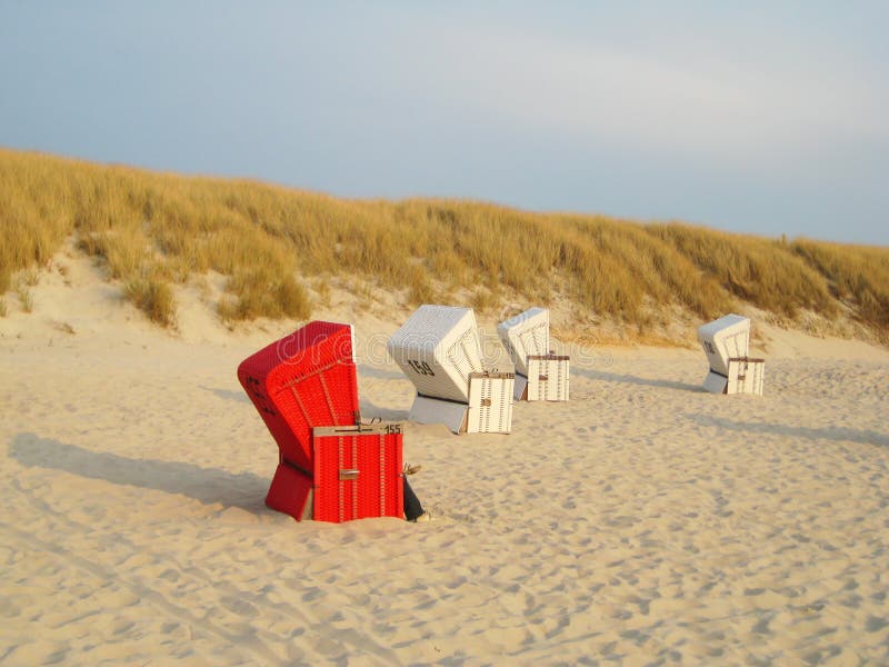 Red Beach Chair stock image. Image of summerday, shore - 95965733
