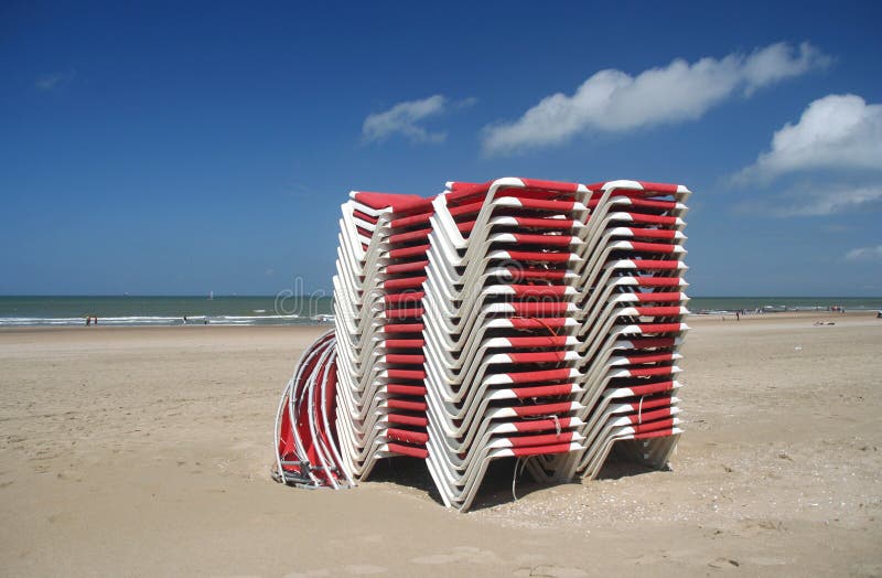 Red Beach Chairs stock photo. Image of lawn, stack, travel - 2737892
