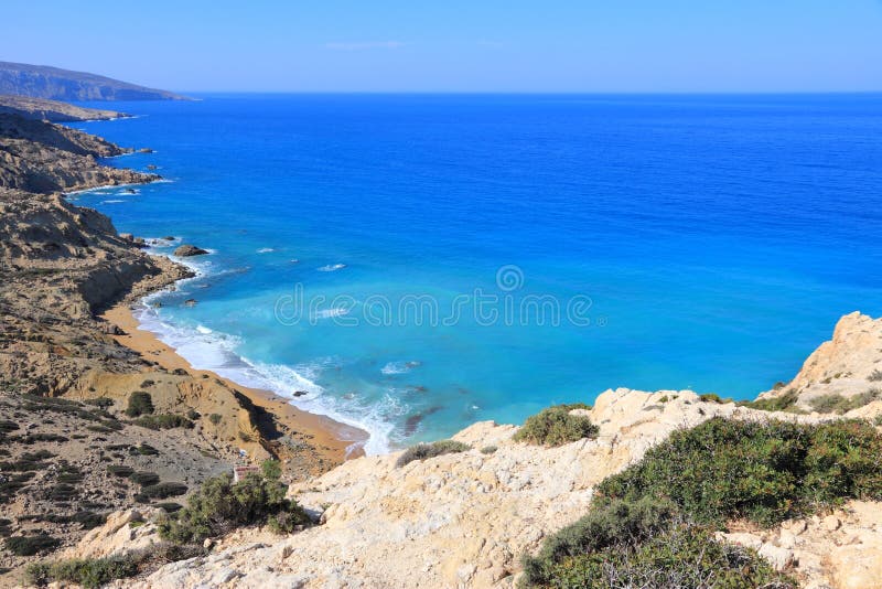 Red Beach, Crete stock image. Image of natural, greek - 40525455
