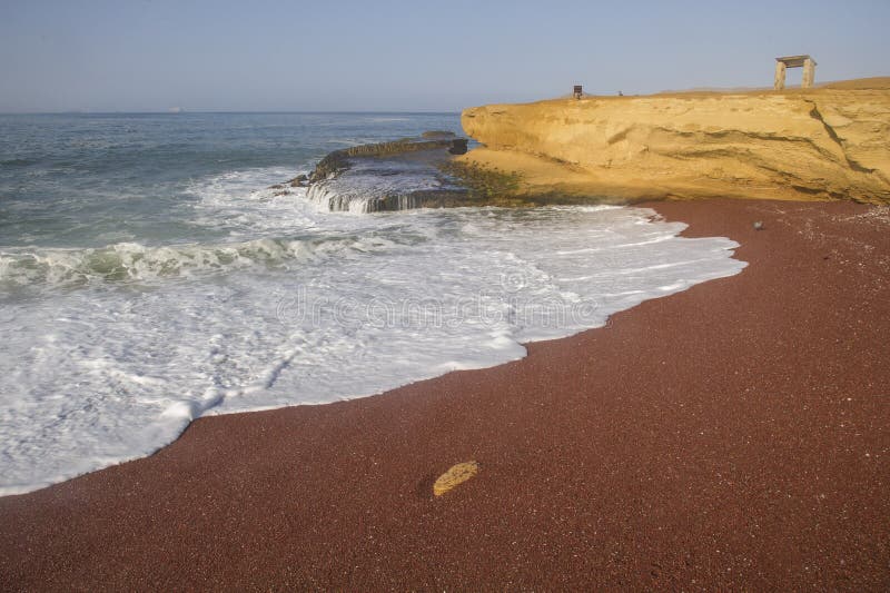 Red beach, Paracas, Peru. stock image. Image of america - 89997095