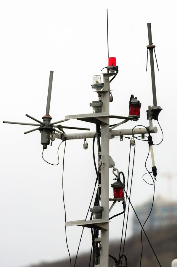 Red Beacon Against White Sky Stock Photo - Image of help, warn: 24665900