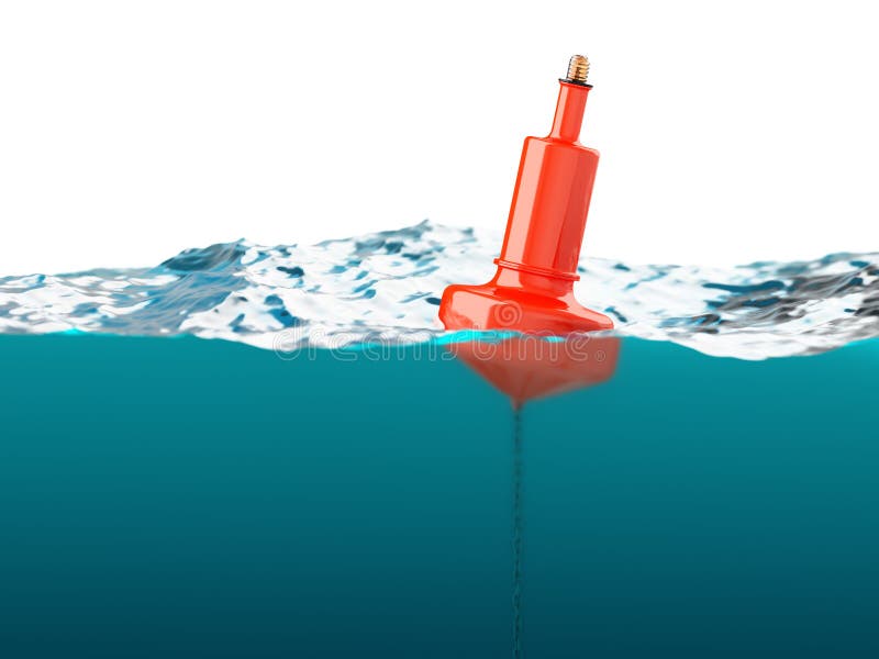 Red Beacon on Water Surface Closeup Stock Photo - Image of buoy, beacon ...