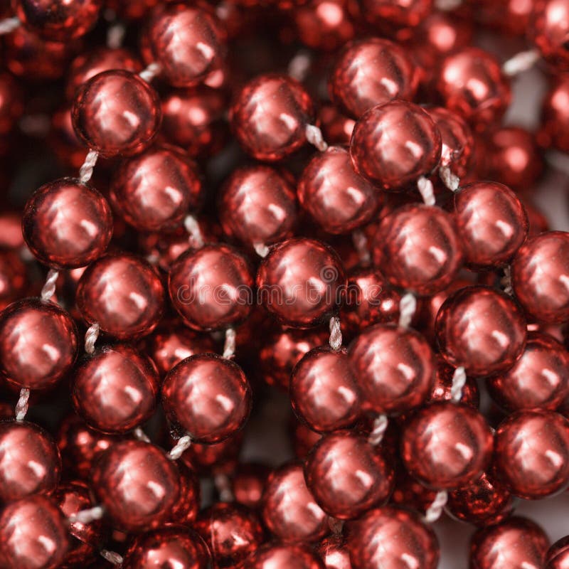 Red beads. stock photo. Image of balls, objects, square - 2425770