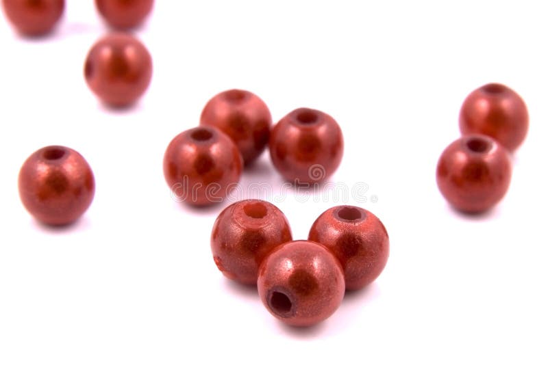 Red Beads stock image. Image of hole, necklace, ball, accessory - 989087