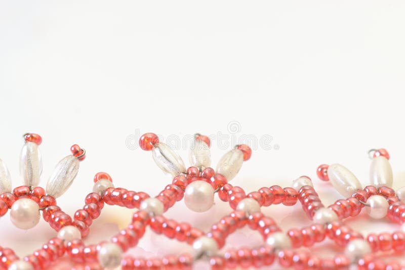 Red beads stock photo. Image of decor, white, training - 49745842
