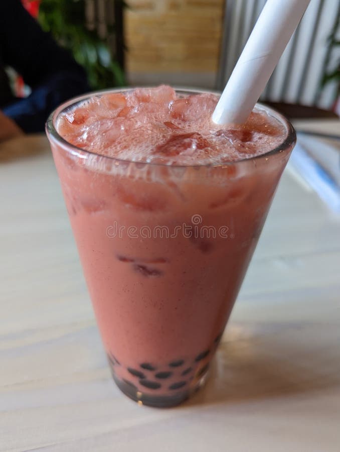 Red bean bubble tea ice stock image. Image of bubble - 250225405