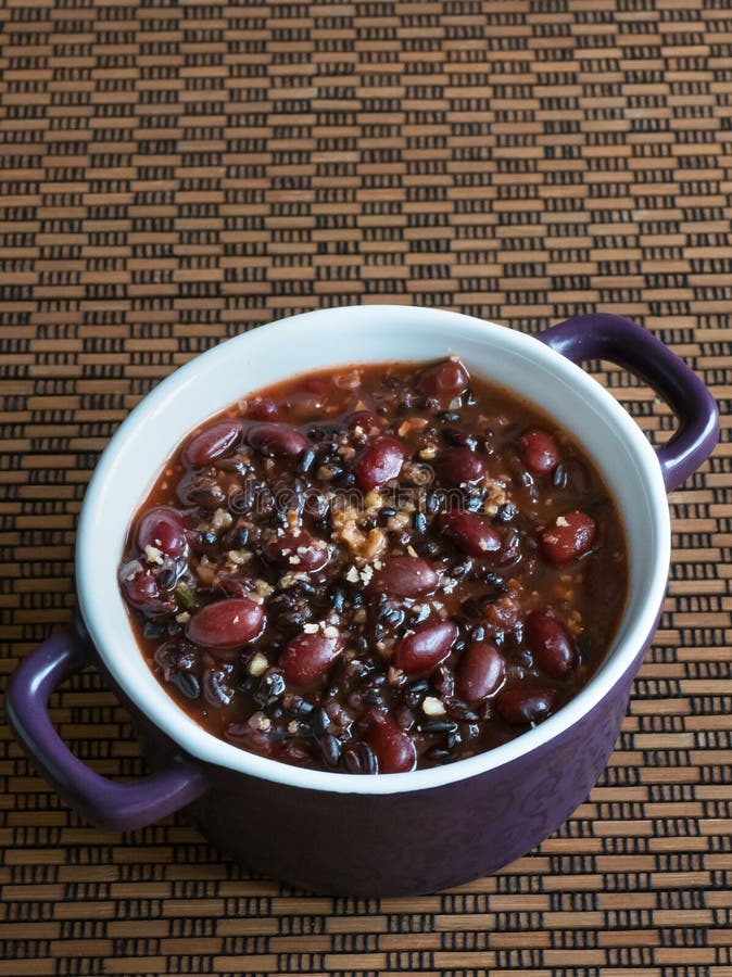 Red Bean Congee. Chinese Dish with Red Beans. Stock Image - Image of ...