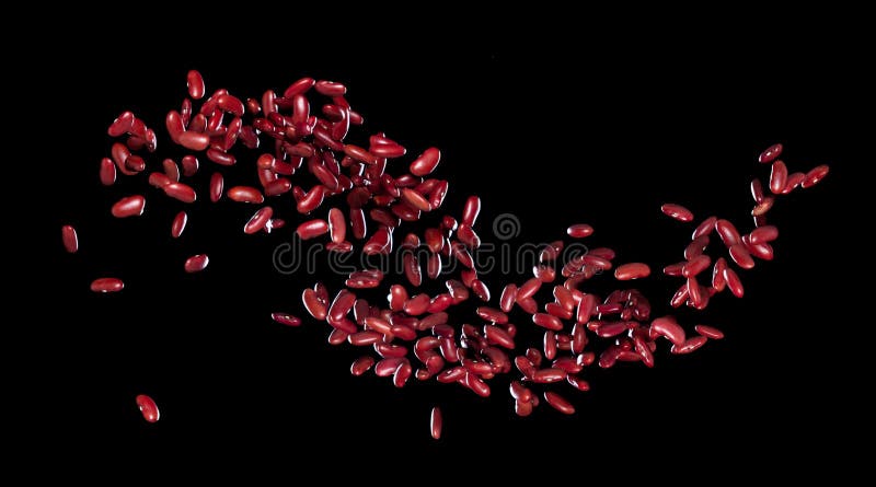 Red Bean Flying Explosion, Red Grain Beans Explode Abstract Cloud Fly ...