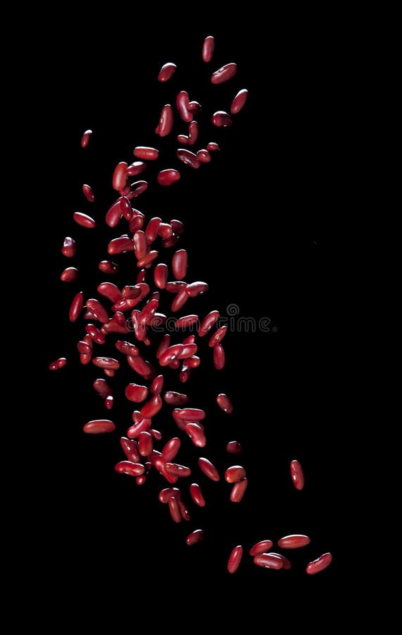 Red Bean Flying Explosion, Red Grain Beans Explode Abstract Cloud Fly ...