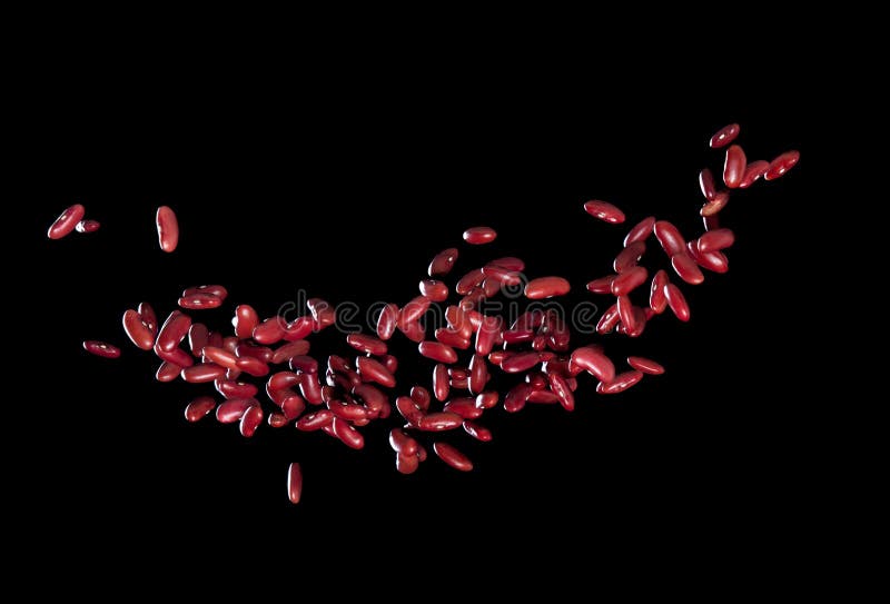 Red Bean Flying Explosion, Red Grain Beans Explode Abstract Cloud Fly ...
