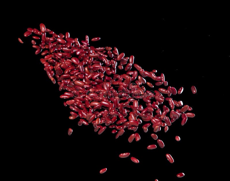 Red Bean Flying Explosion, Red Grain Beans Explode Abstract Cloud Fly ...