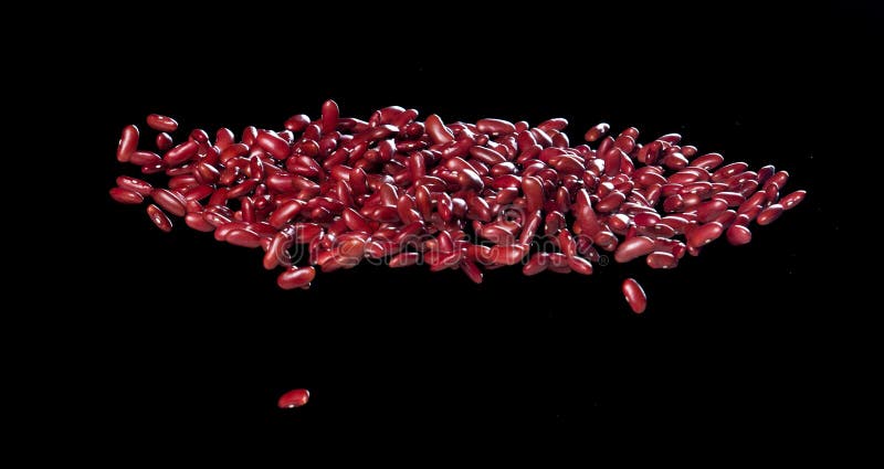 Red Bean Flying Explosion, Red Grain Beans Explode Abstract Cloud Fly ...
