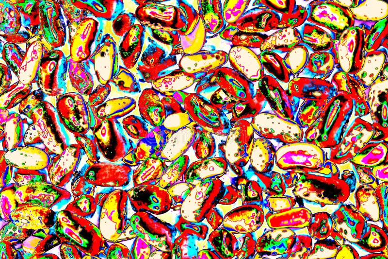 Red Bean Grains, Variegated Beans, Scattered. Stock Illustration ...