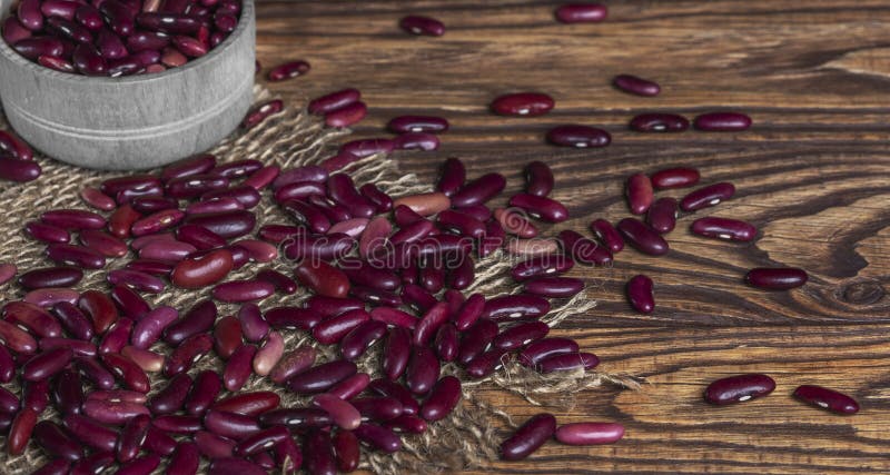 Red Bean Grains in a Wooden Bowl Stock Photo - Image of wooden, grains ...