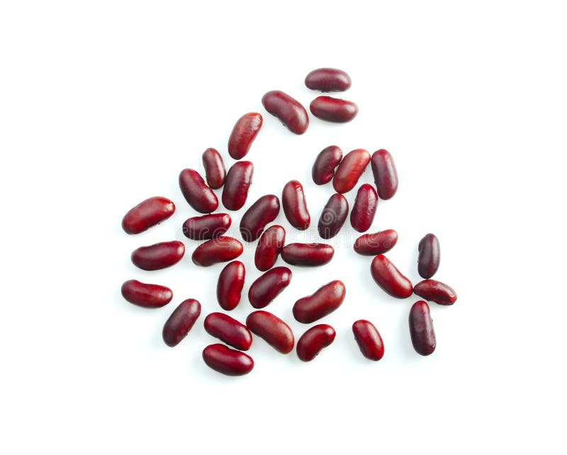 Red Bean Isolated on White Background Stock Photo - Image of macro ...