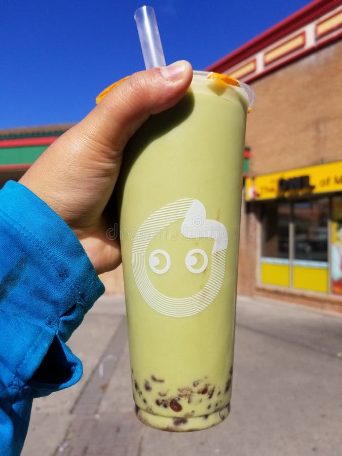 Red Bean Matcha Milk Tea editorial stock image. Image of bean - 160951034