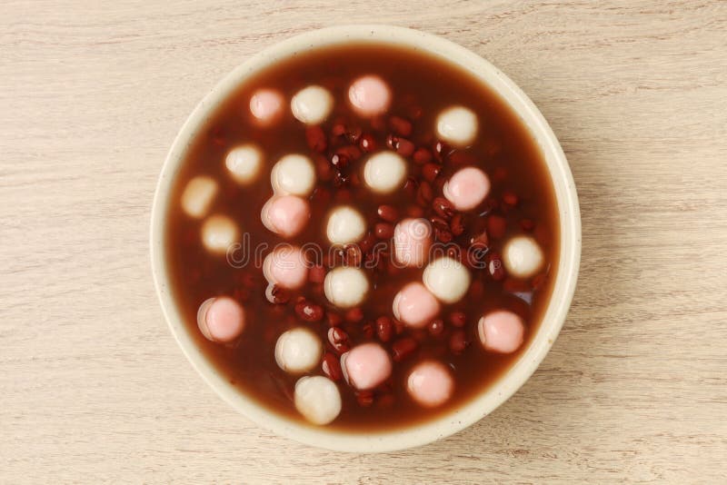Red Bean Soup with Rice Ball Stock Image - Image of crimson, rice: 60158805