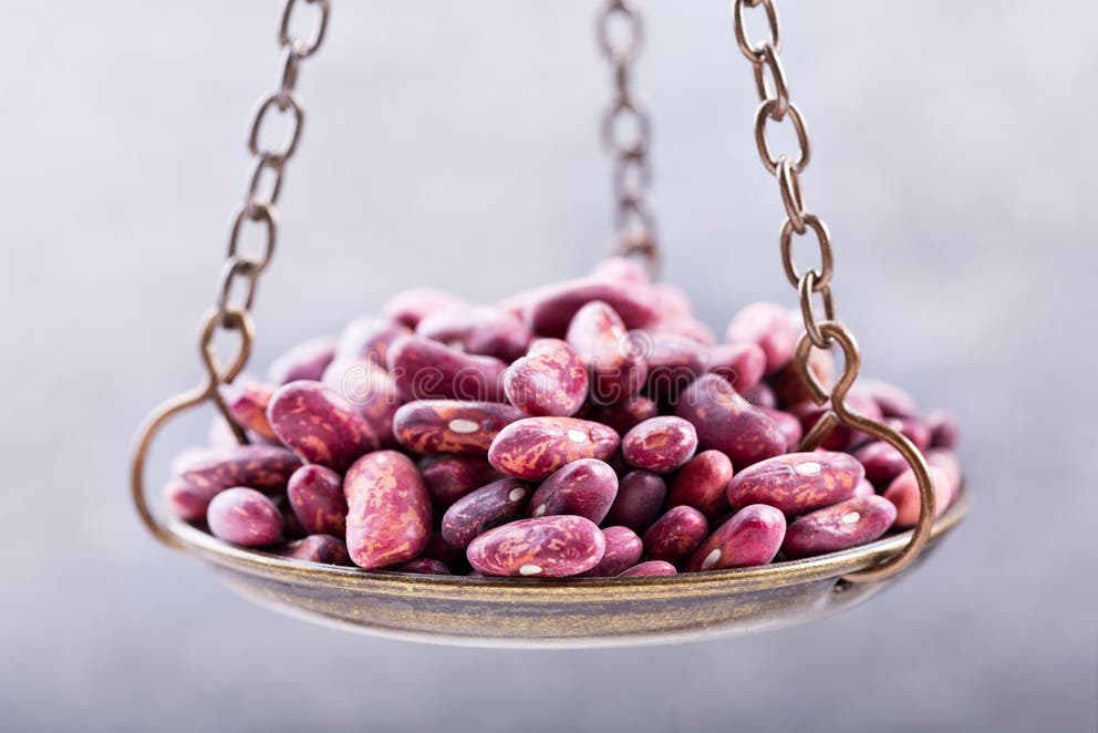 Red Beans in a Balance Scale Stock Photo - Image of life, vegan: 84273510