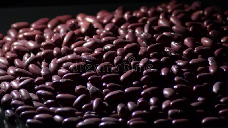 Red Beans in a Black Tray, Rotation Stock Video - Video of element ...