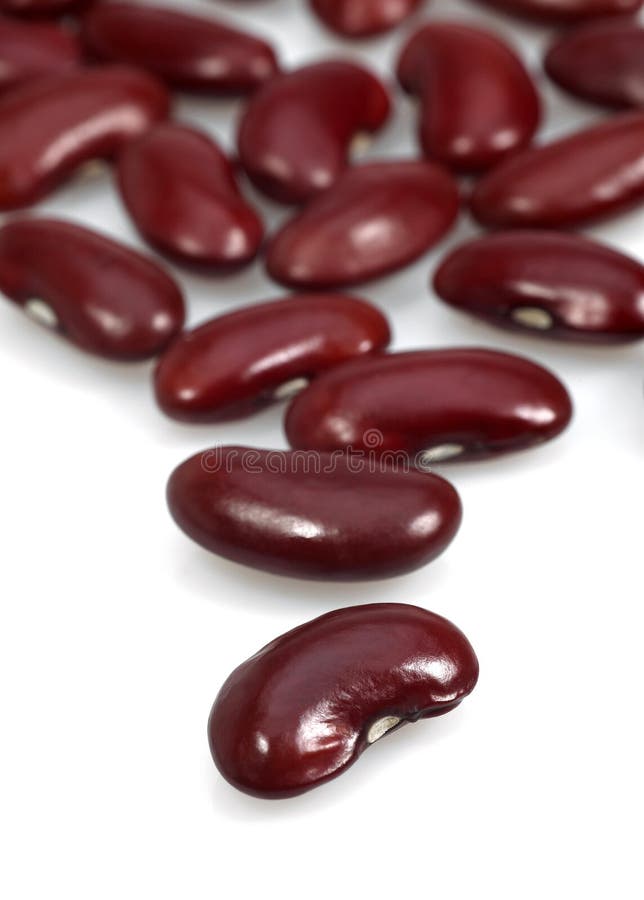 Red Beans, Dry Vegetable Against White Background Stock Image - Image ...