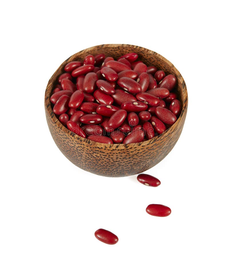 Red Beans Isolated on White Background Stock Photo - Image of macro ...