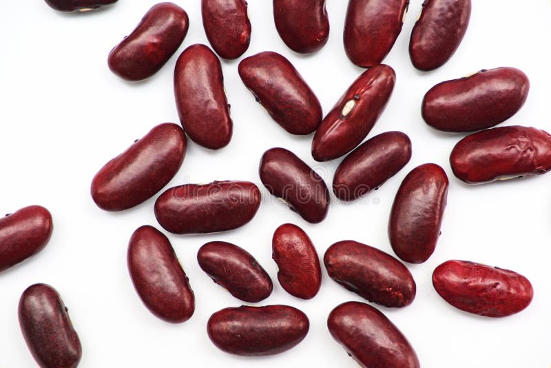 Red Beans or Kidney Beans Pile on White Backgroung Stock Photo - Image ...