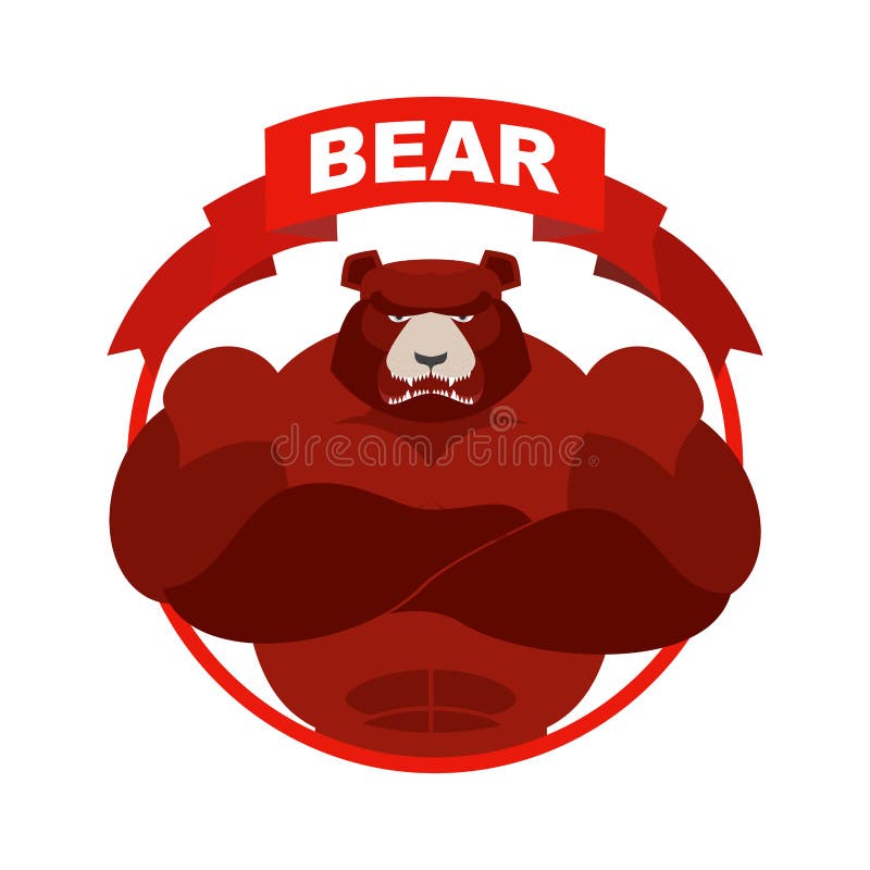 Red Bear Down Arrow. Exchange Trader Illustration Stock Vector ...