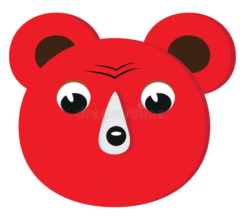 Red bear, icon stock vector. Illustration of character - 259400946