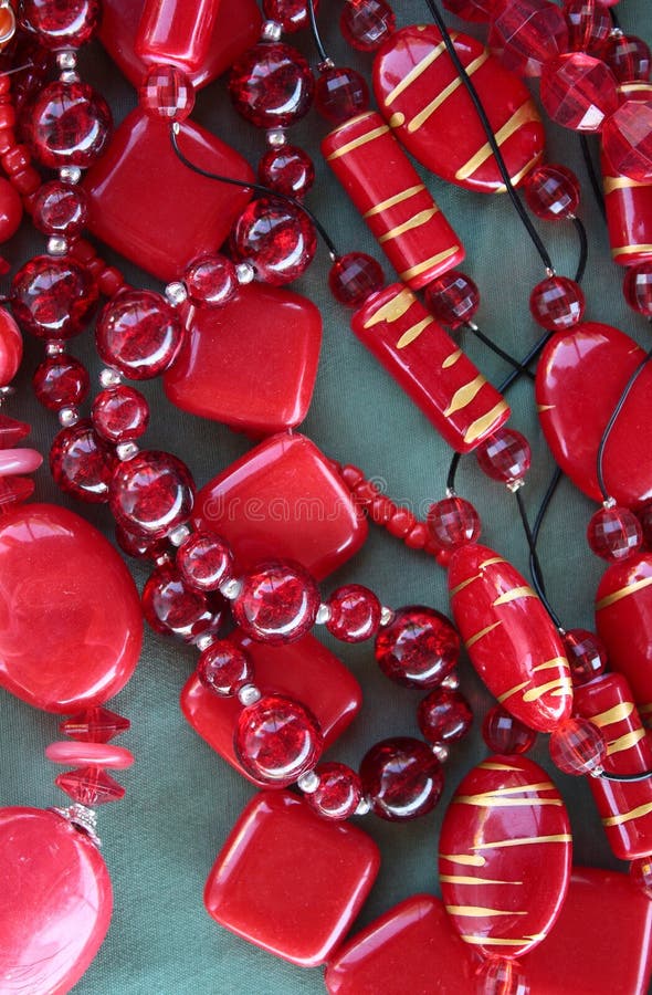 Red beautiful beads stock image. Image of decoration, abstract - 6499589