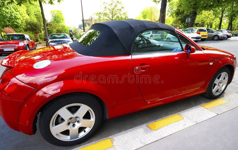 Red cabriolet stock photo. Image of focus, convertible - 29878592