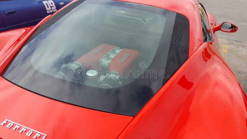 Red Beautiful Ferrari editorial stock photo. Image of ferrari - 137985213