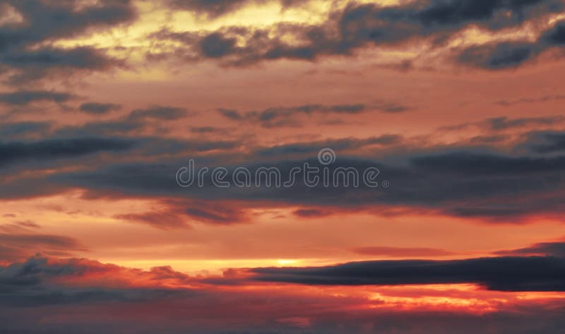 Red sky at sunset stock photo. Image of sunrise, dramatic - 255057866