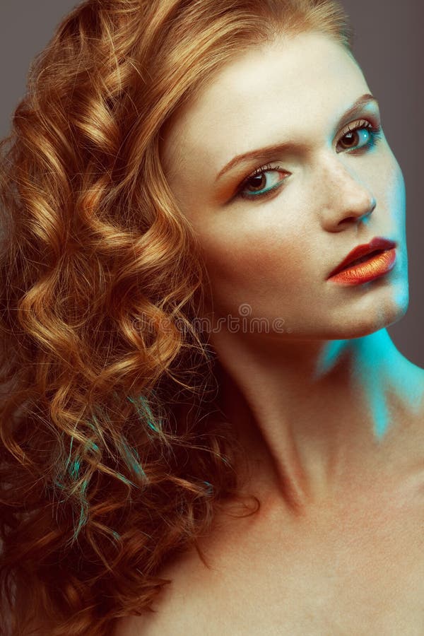 Retro Portrait Of Two Gorgeous Women Girlfriends Kissing Stock Image