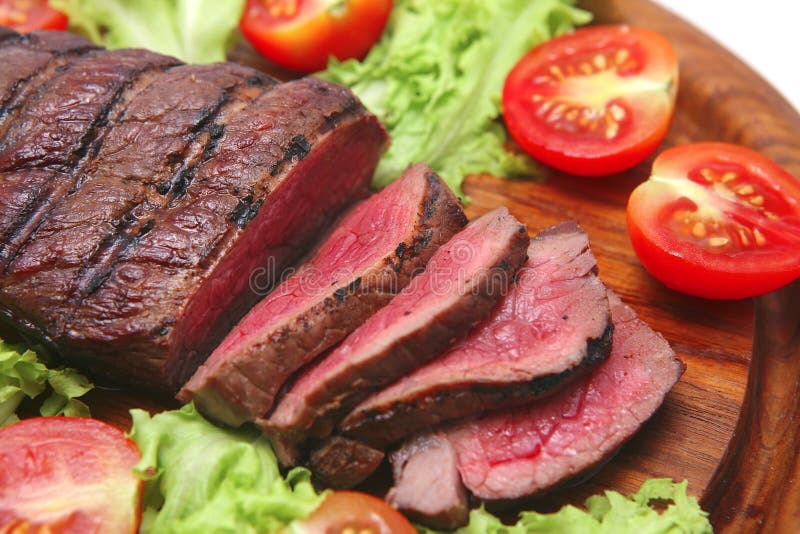Red Beef Meat on Wooden Plate Stock Photo - Image of plate, chef: 7015586