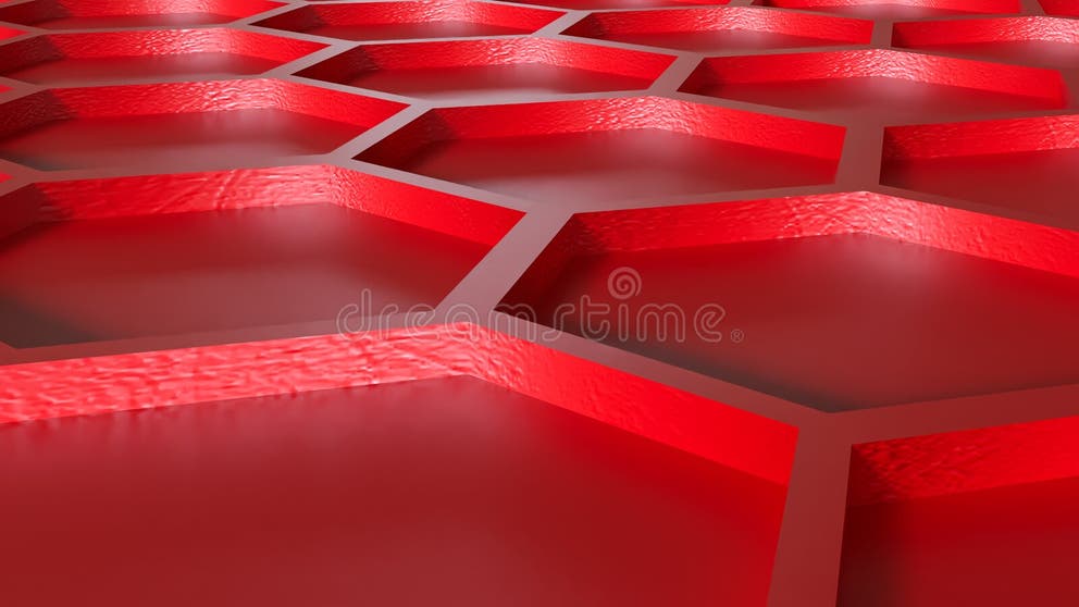 The Red Beehive for Abstract Background Concept 3d Rendering Stock ...