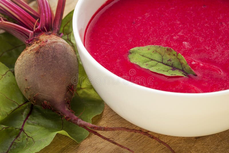 Red beet cream soup stock photo. Image of meal, cream - 39044248