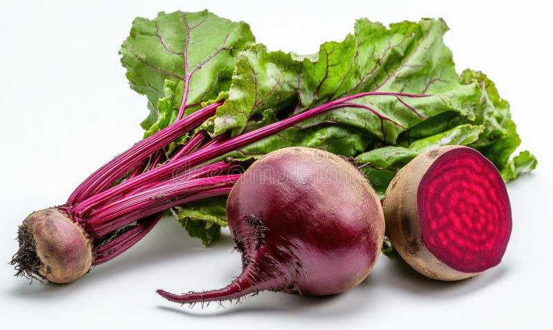 A Red Beet is Next To a Green Leaf Stock Image - Image of bunch ...