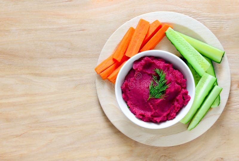 Red beetroot houmous stock image. Image of creamy, paste - 67783599