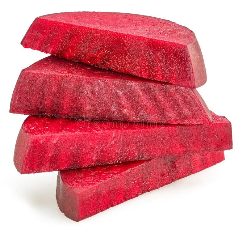 Red Beetroot Slices Isolated on White Background Stock Photo - Image of ...