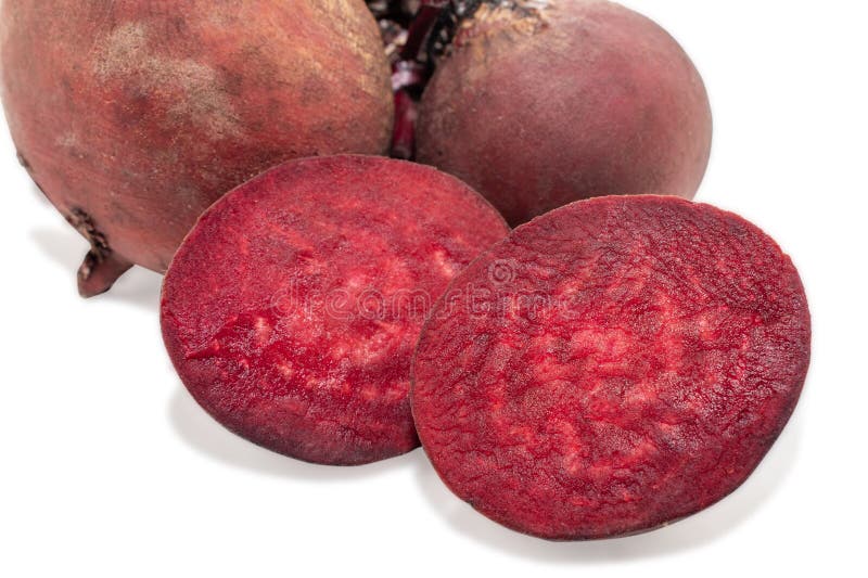 Red Beets or Beetroots on White Background Stock Photo - Image of ...