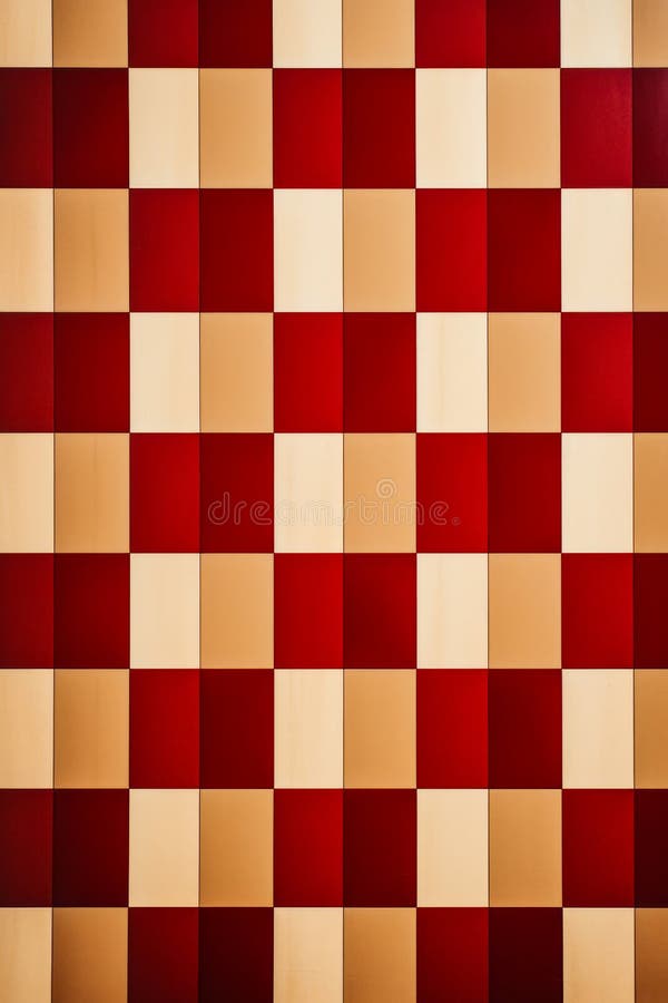 Red and Beige Checkered Pattern with White Background. Generative AI ...