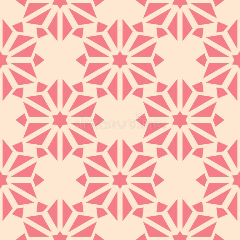 Red and Beige Floral Seamless Pattern Stock Vector - Illustration of ...