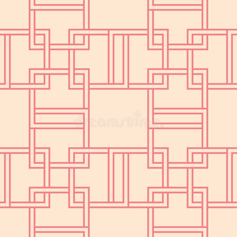 Red and Beige Geometric Print. Seamless Pattern Stock Vector ...