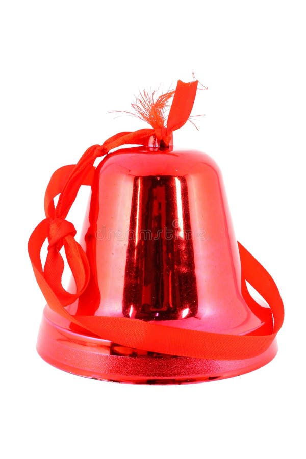 Red bell stock image. Image of decoration, white, christmas - 16987215