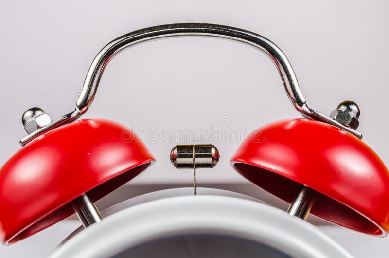 Red bell of alarm clock stock photo. Image of minute - 53050552