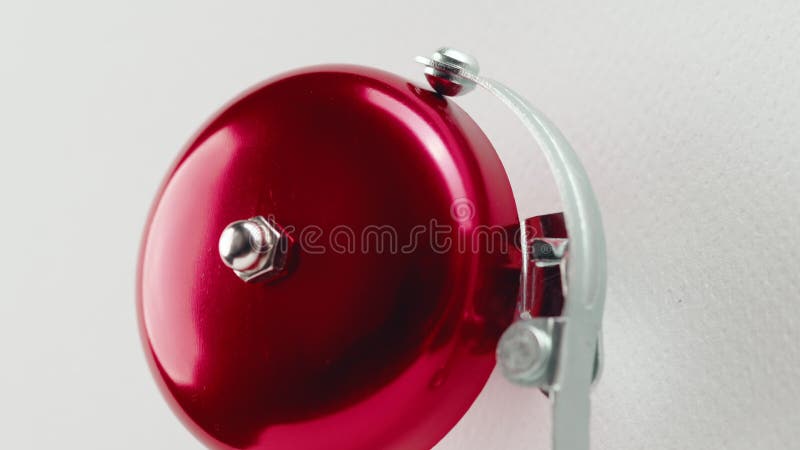 Red Fire Alarm Bell on the White Wall of a Palace Stock Video - Video ...