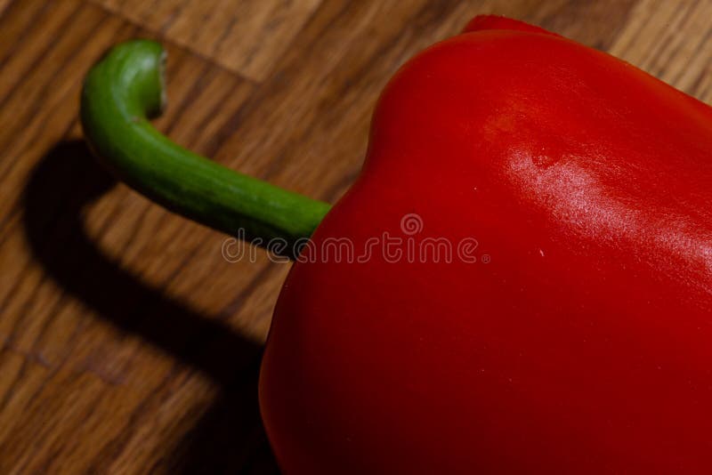 Red Bell Capsicum Pepper on a Table.. Stock Image - Image of vegetable ...